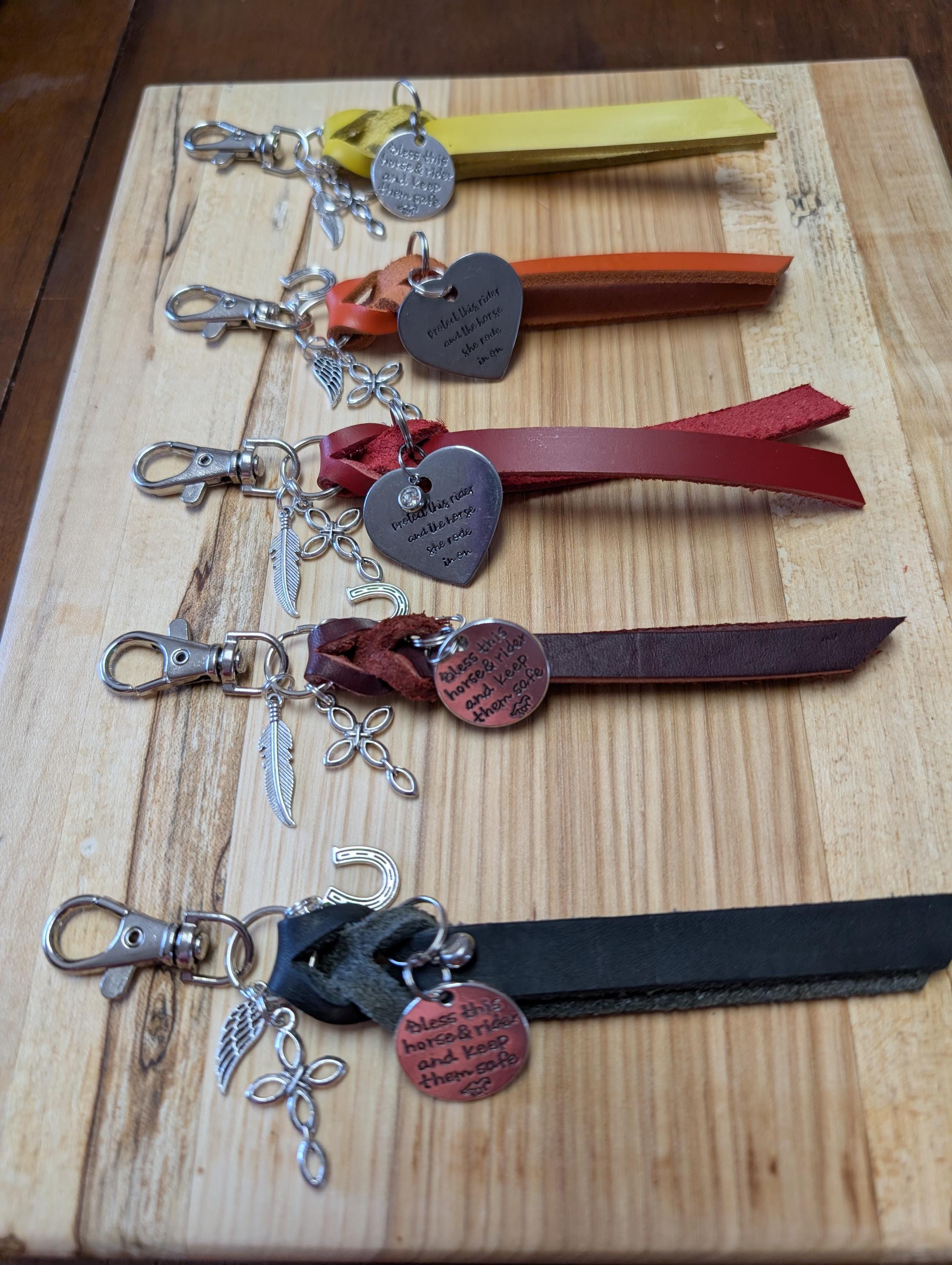 Saddle Charms | Made W/premium Latigo Leather | Leather Color Options ...