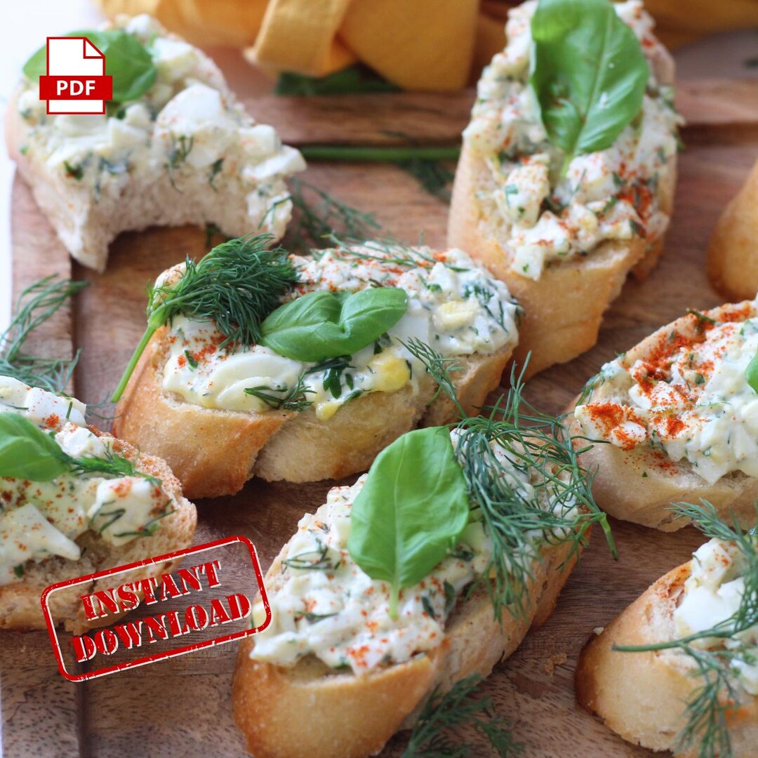Best Recipe Egg Salad Crostini | Deviled Egg Crostini | Crostini Eggs | Digital Recipe | Instant ...