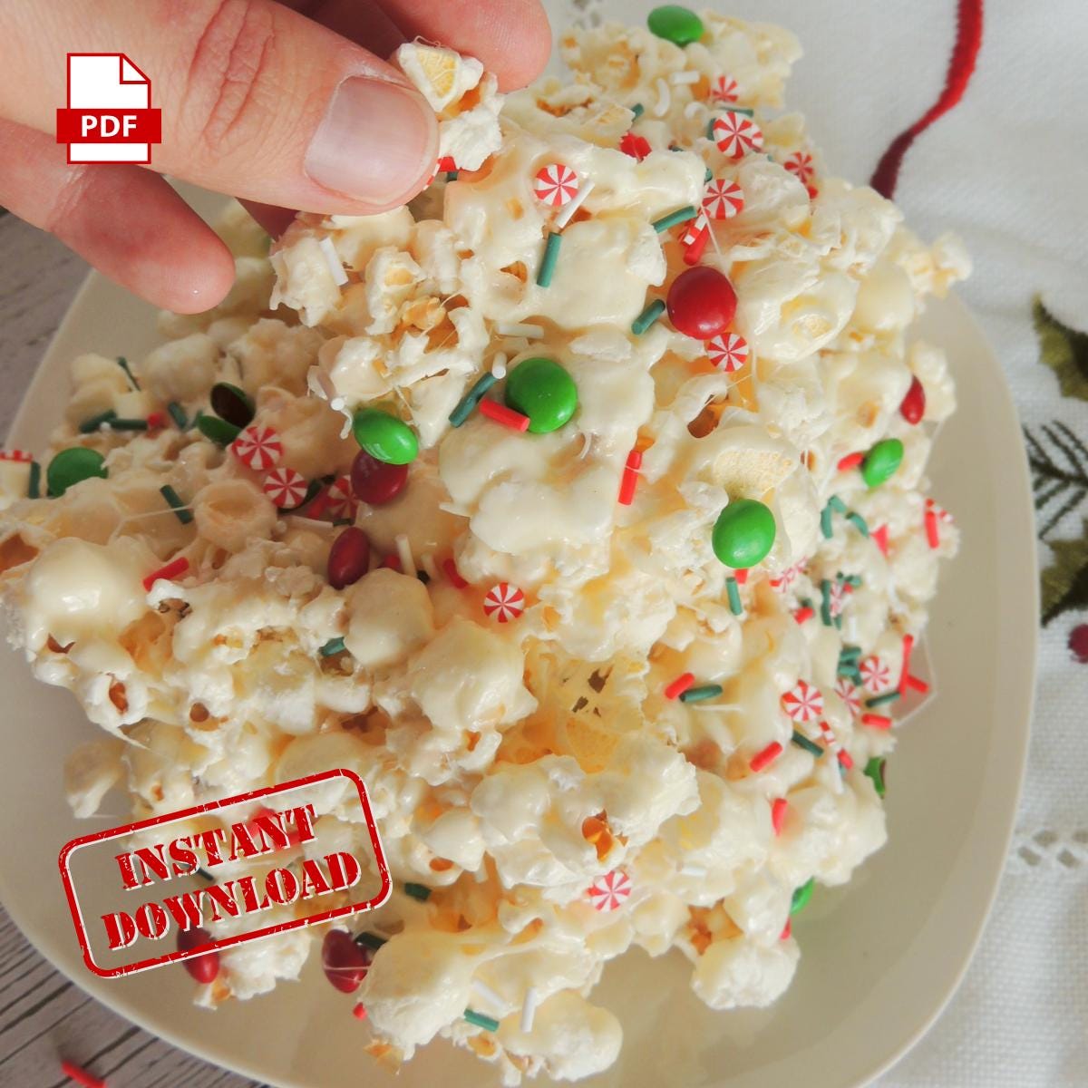 BEST RECIPE Christmas Popcorn | Instant Download | Printable | Pdf ...