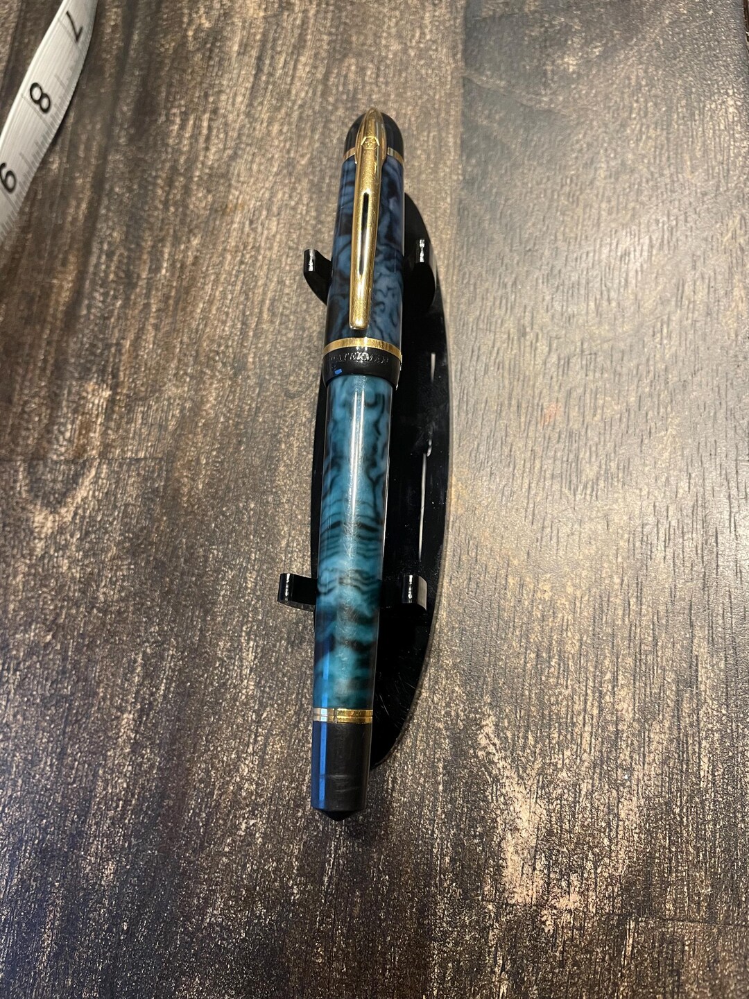 Waterman Phileas Blue and Black Marble Fountain Pen - Etsy
