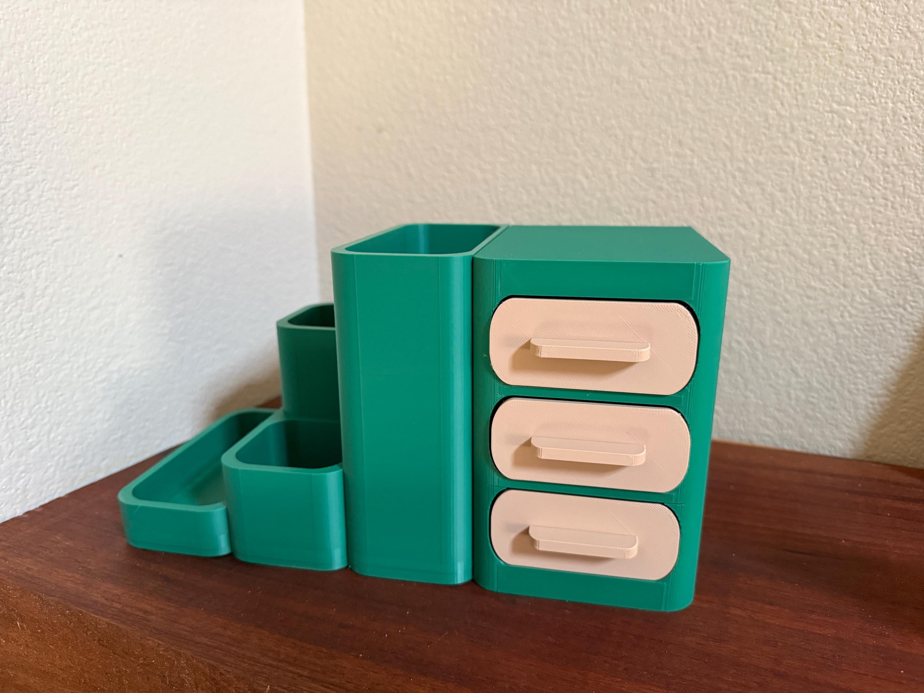 3D Printed 3 Drawer Desk Organizer - Etsy