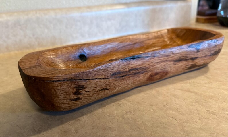 Handcarved Decorative Wooden Bowl-rustic Red Oak - Etsy
