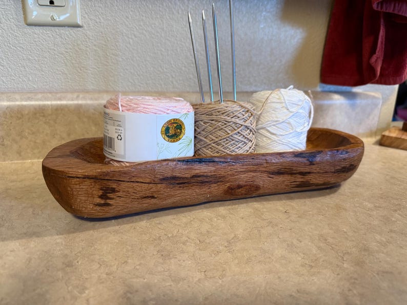 Handcarved Decorative Wooden Bowl-rustic Red Oak - Etsy
