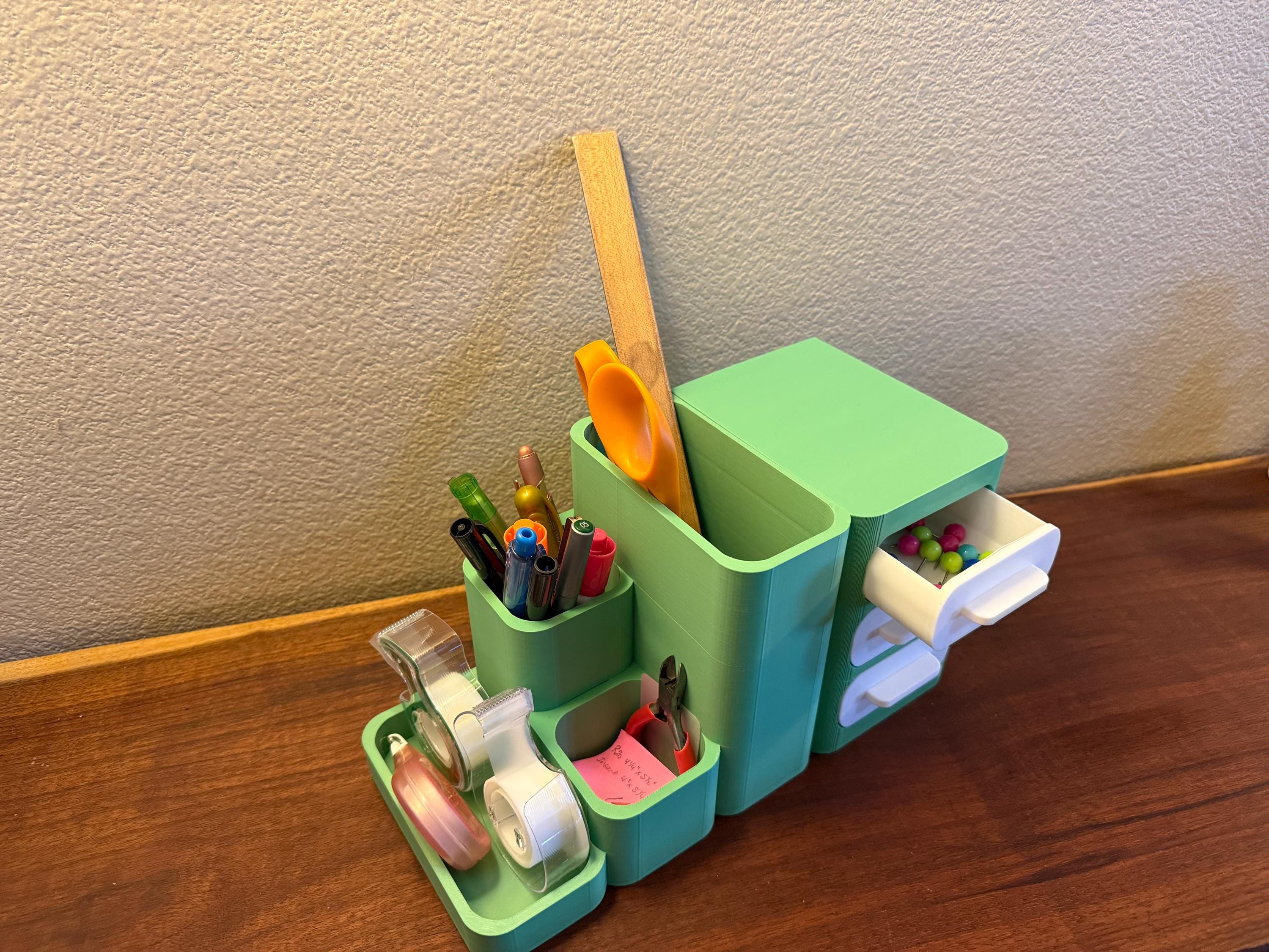 3D Printed 3 Drawer Desk Organizer - Etsy