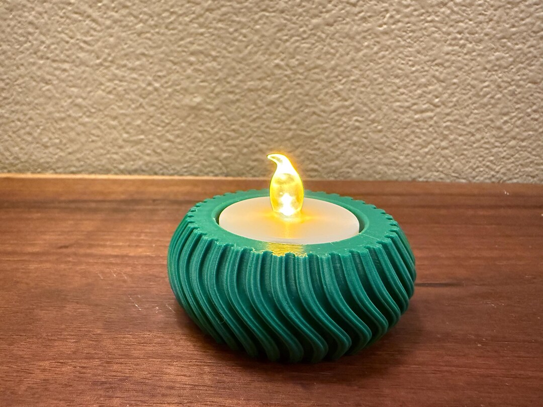3D Printed Tea Light Holder With LED Tealight - Etsy