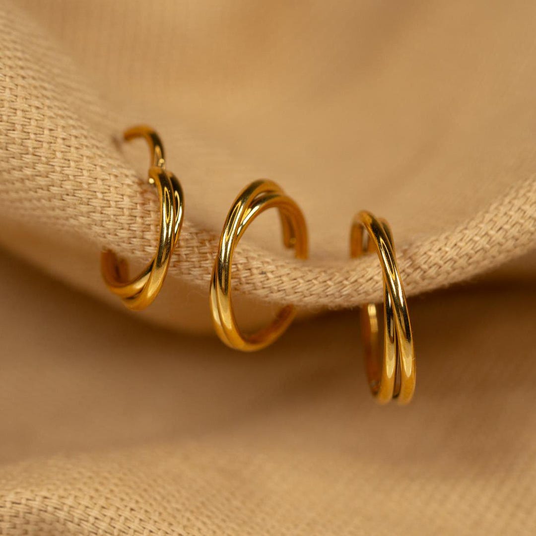 16G Criss Cross Clicker Hoop • Titanium Clicker Hoop • Overlapping ...