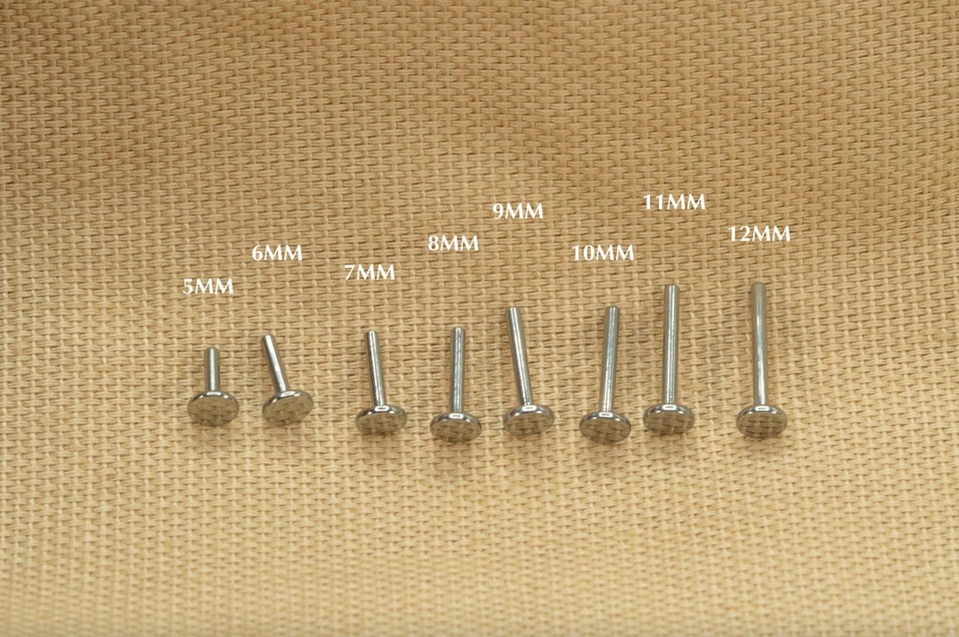 14G/16G/18G/20G Silver Threadless Implant Grade Titanium Posts • Push ...