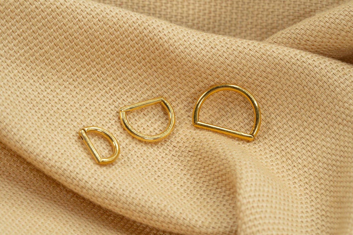 16G D Shape Hoop • Titanium Clicker Hoop • Half Circle Septum Ring ...