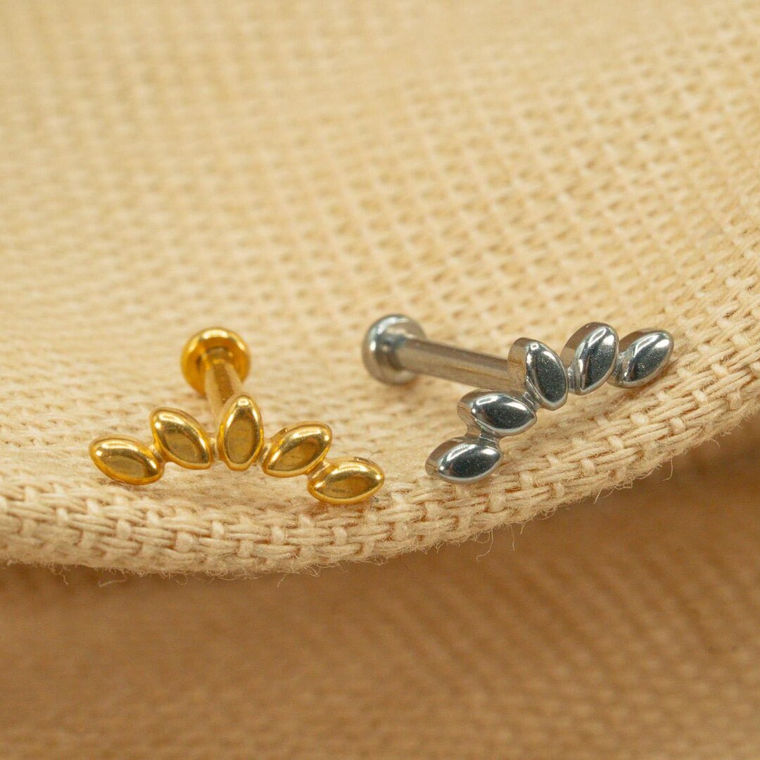 20G/18G/16G Marquise Fan Push Pin • Threadless Flat Back Earring ...