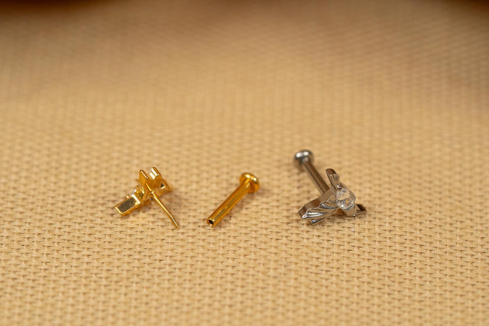 20G/18G/16G CZ Humming Bird Push Pin • Threadless Flat Back Earring ...