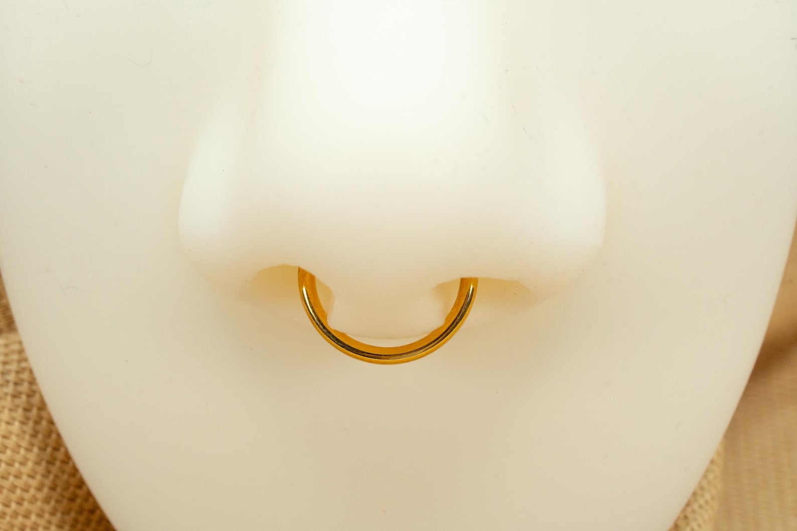 16G D Shape Hoop • Titanium Clicker Hoop • Half Circle Septum Ring ...