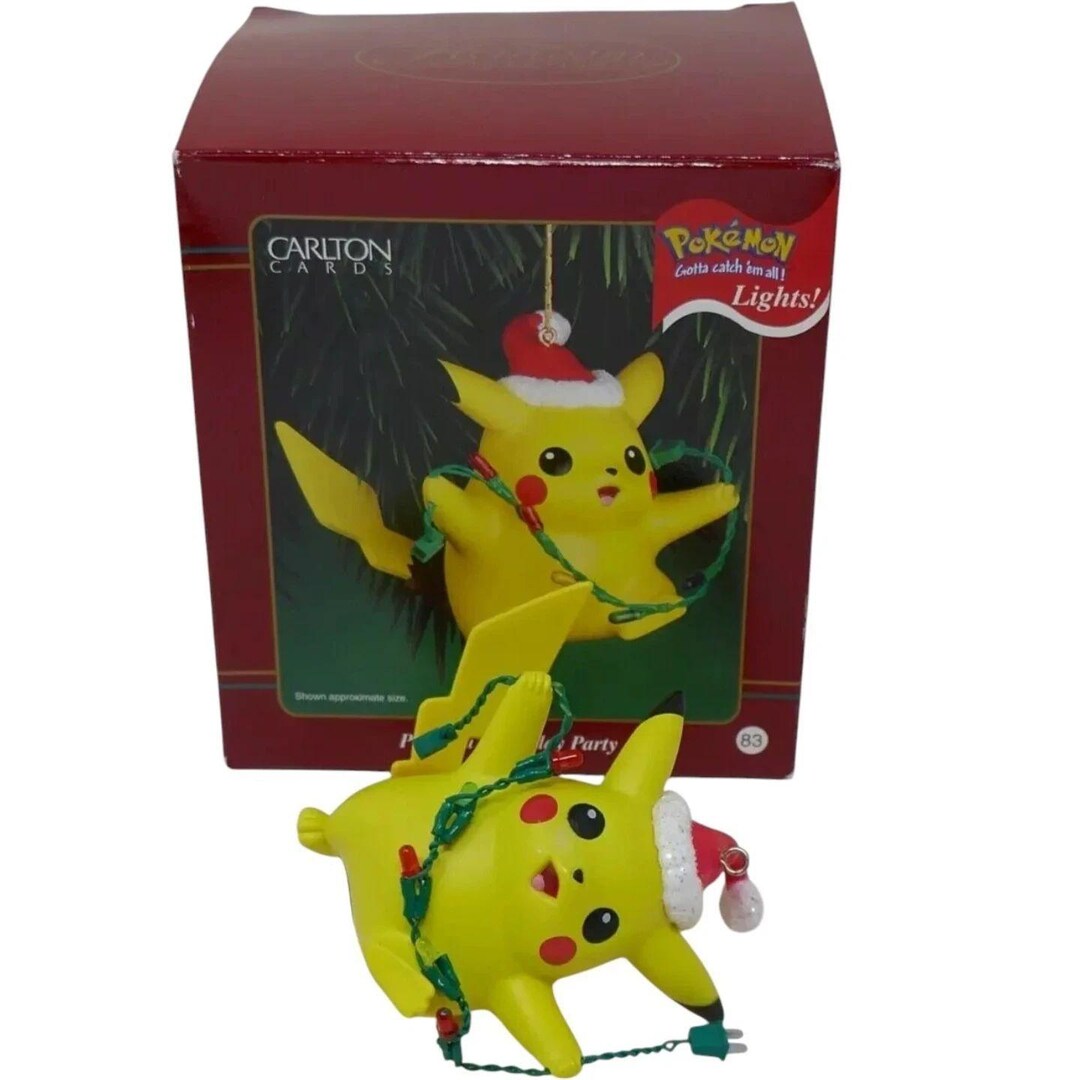 Carlton Cards 2000 Pokemon Pikachu's Holiday Party Light up Christmas ...