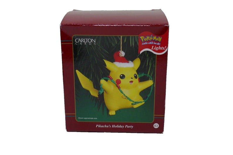Carlton Cards 2000 Pokemon Pikachu's Holiday Party Light up Christmas ...