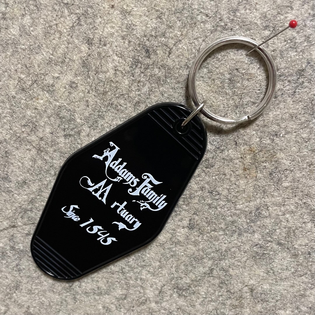 Addams Family Mortuary Hotel Style Key Fob - Etsy
