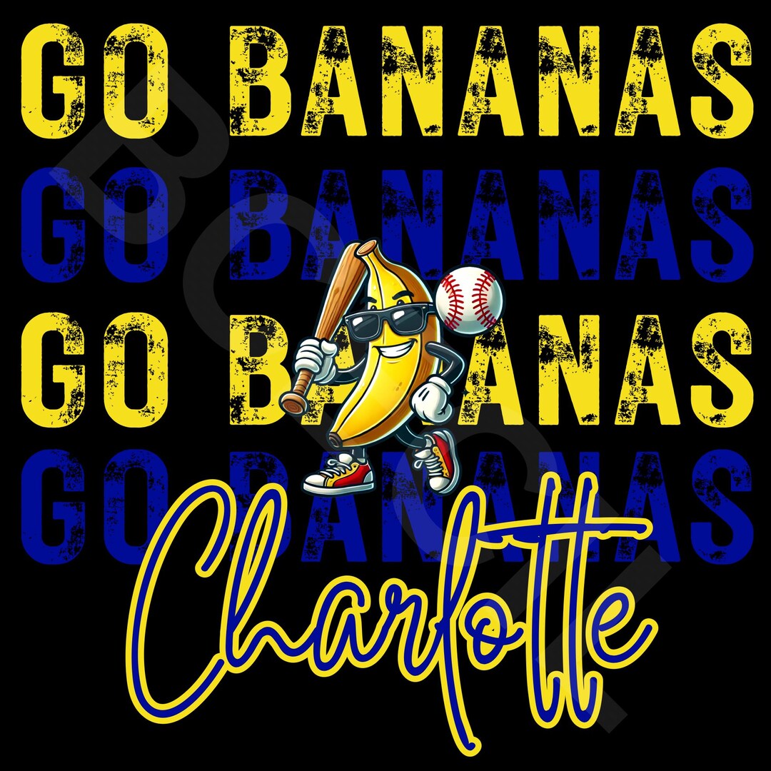 Go Bananas PNG, Savannah, Bananas, Banana Ball, Baseball, Charlotte PNG ...