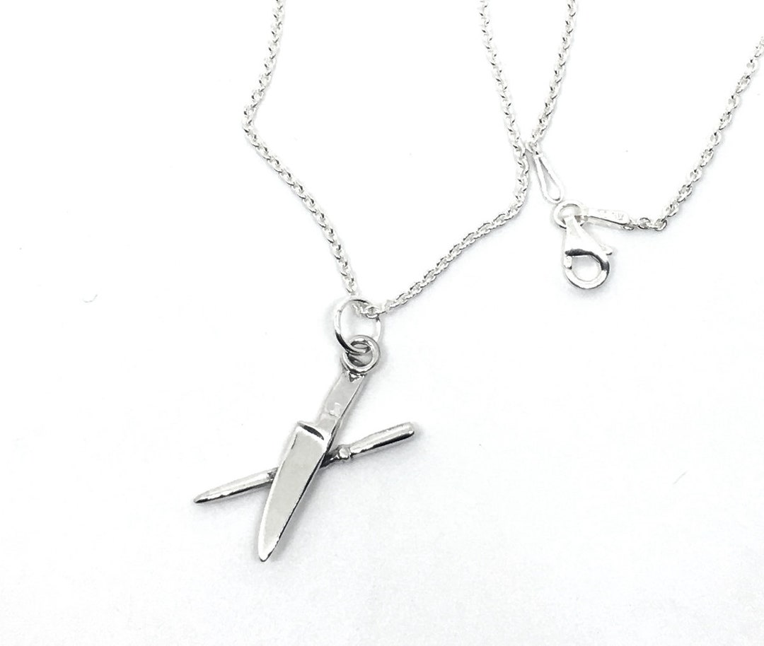Chef Necklace, Cooking Necklace, Knife Necklace, Chef Jewelry, Gift for ...