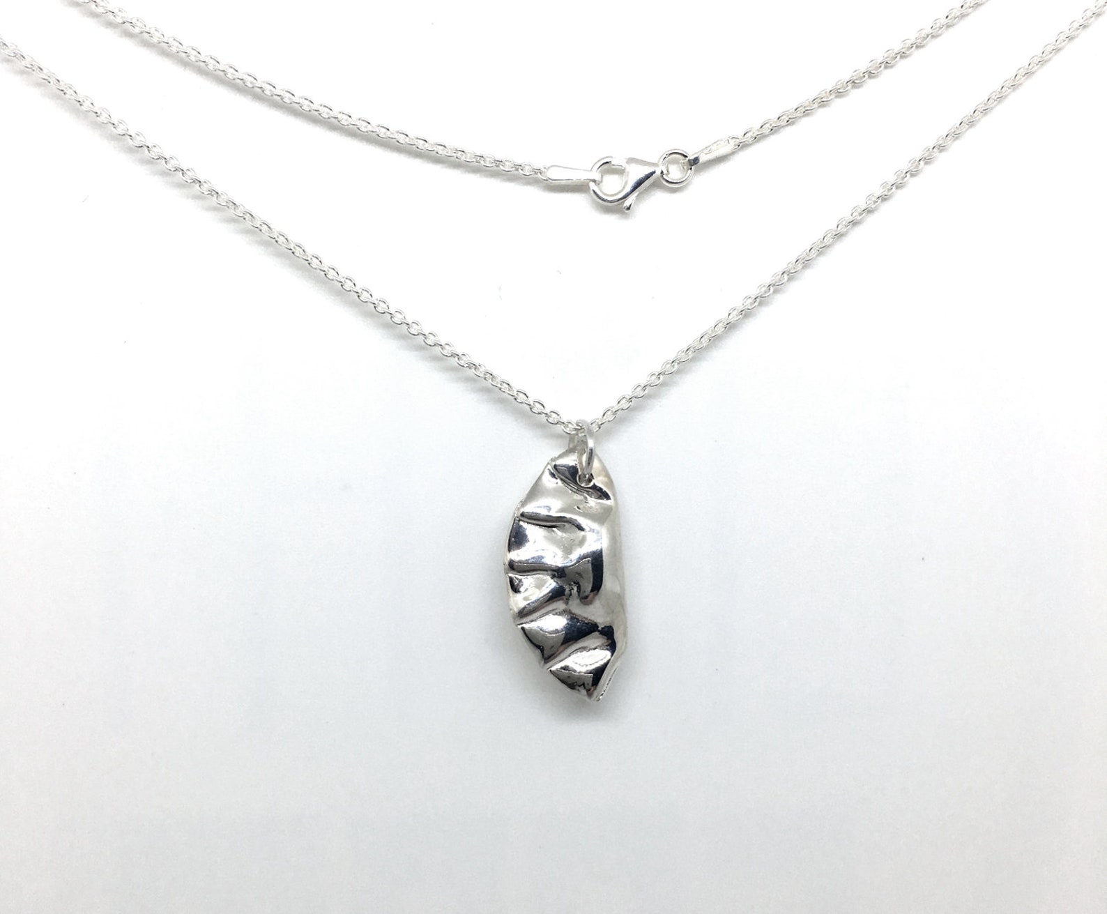 Sterling Dumpling Necklace - Dim Sum Chinese Food Jewelry - Potsticker ...