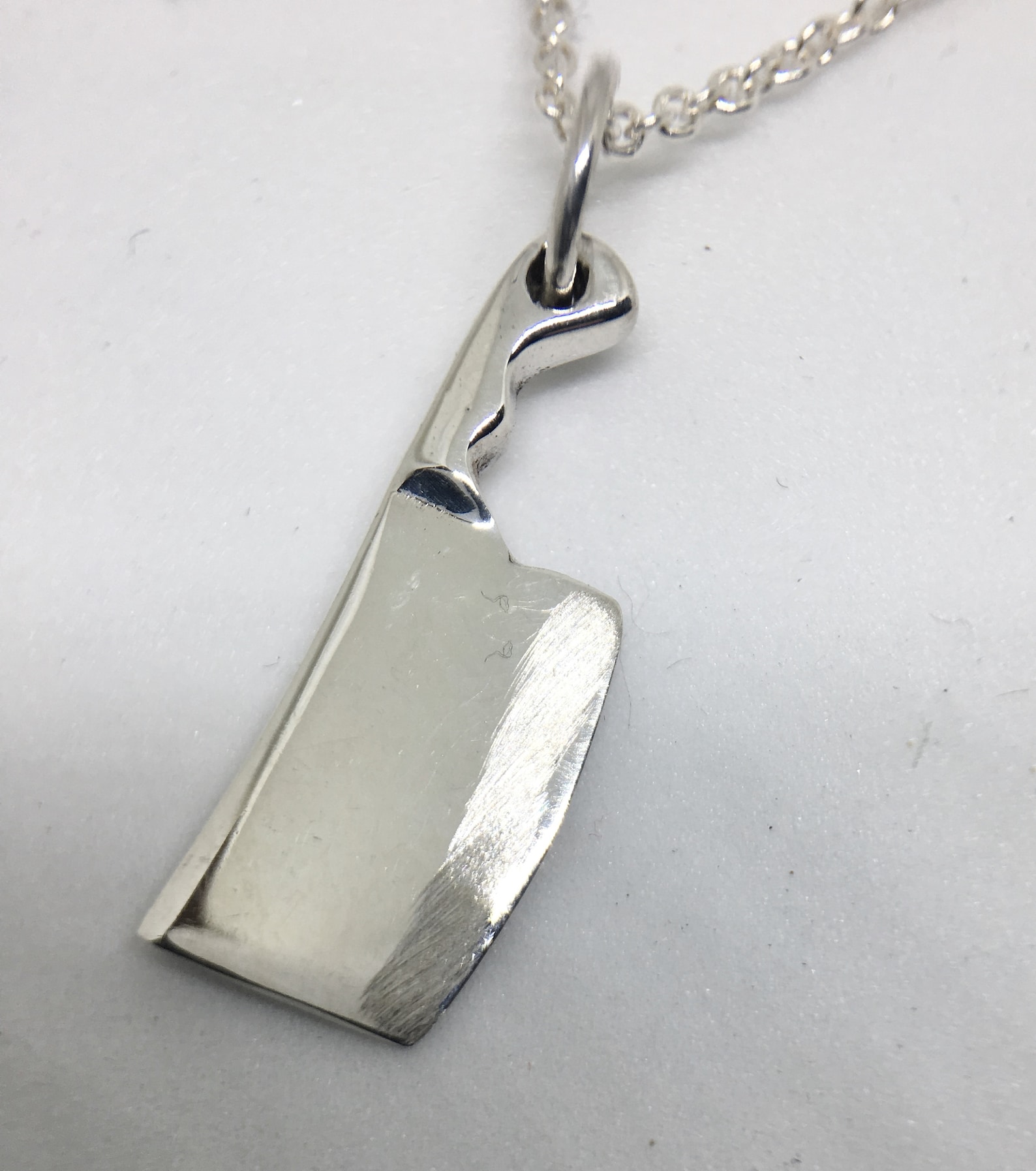 Chef Cleaver Necklace Oxidized Black Sterling Silver Chef | Etsy