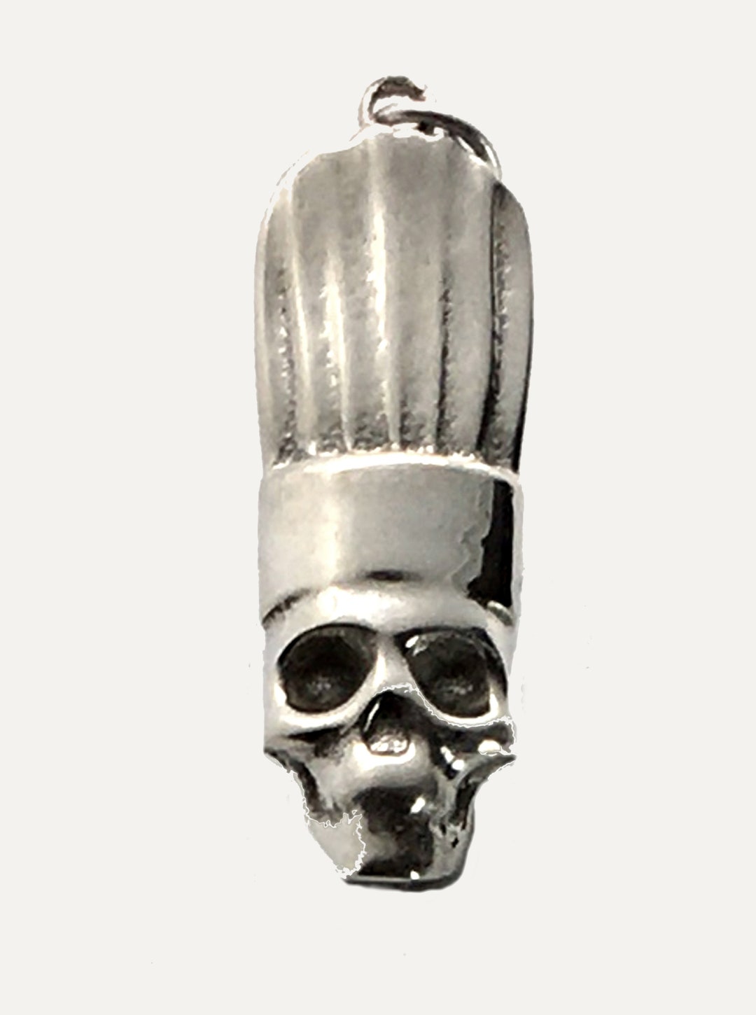 Sterling Silver Chef Skull Charm: Culinary Gift - Etsy