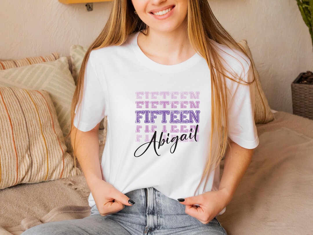 Fifteen Birthday Shirt, 15th Birthday Shirt, Custom 15th Birthday Gift ...