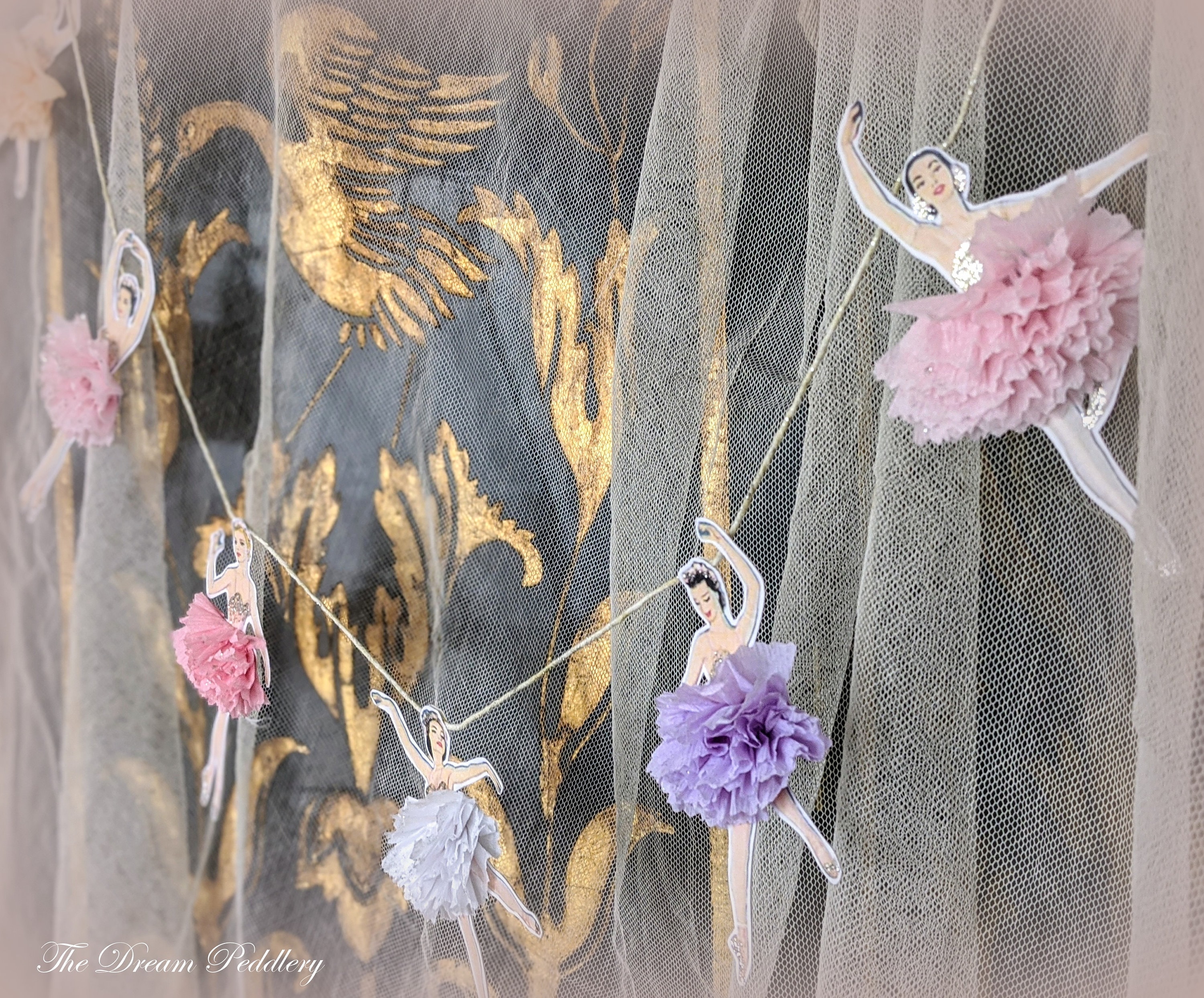 Ballerina Garland. Paper Doll Ballerinas with Crepe Tutus | Etsy