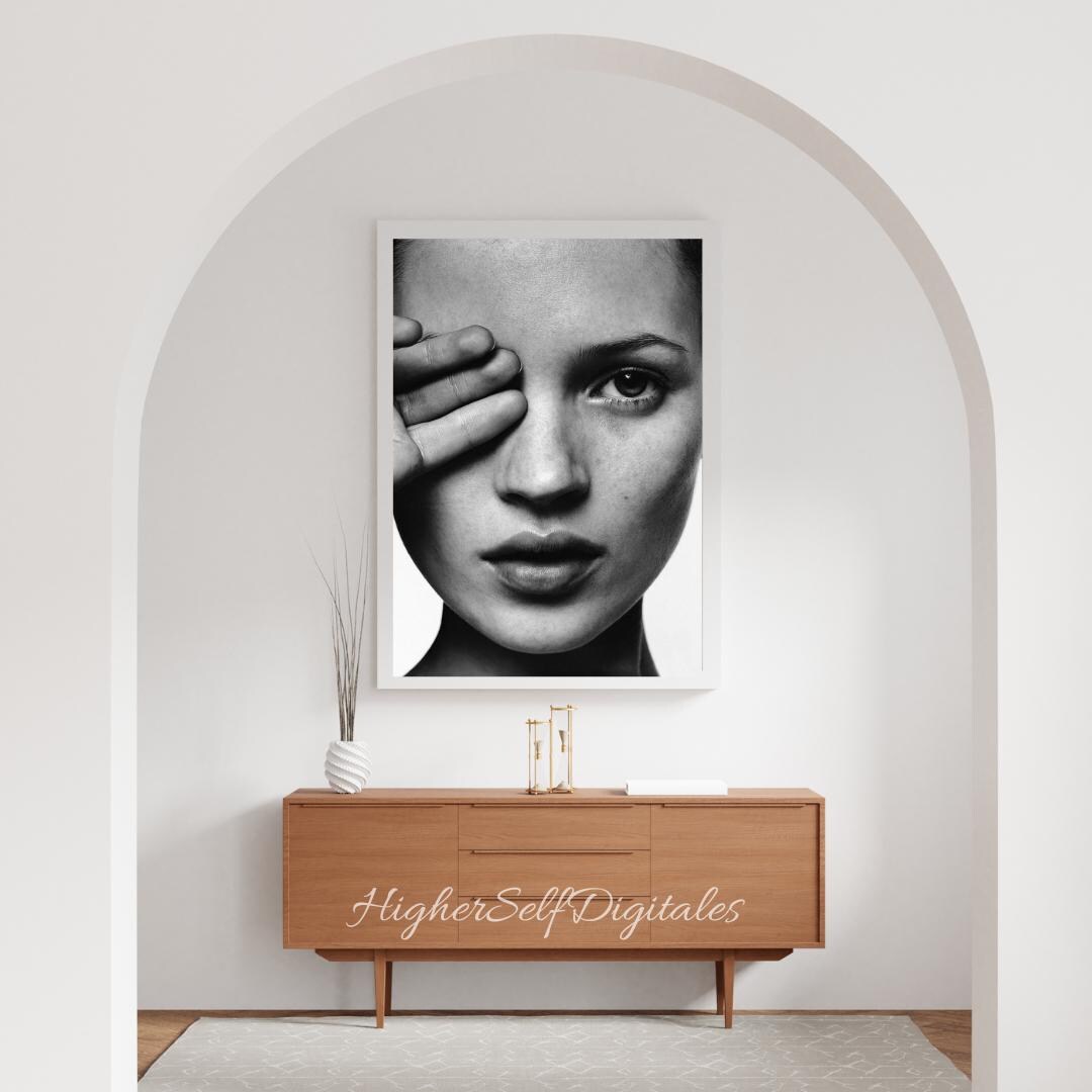 Kate Moss Iconic Wall Decor Print. 90s Supermodel Print, High ...