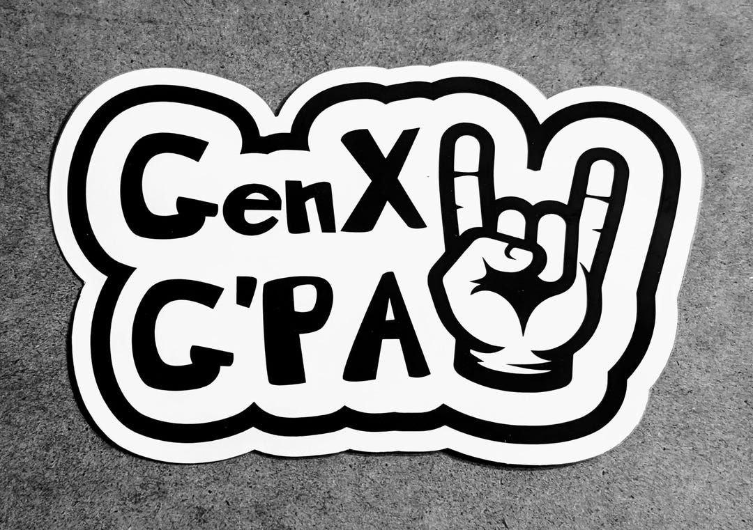 GRANDPA Sticker, Genx Sticker - Genx G'PA - Genx Grandpa Sticker for ...