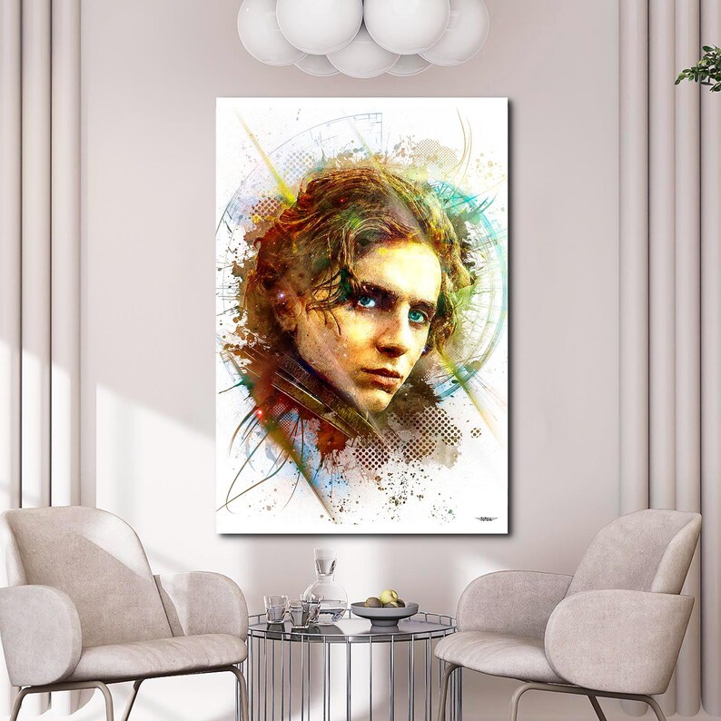 Painting of Timothée Chalamet in Dune – Portrait of Paul Atreides, Heir ...