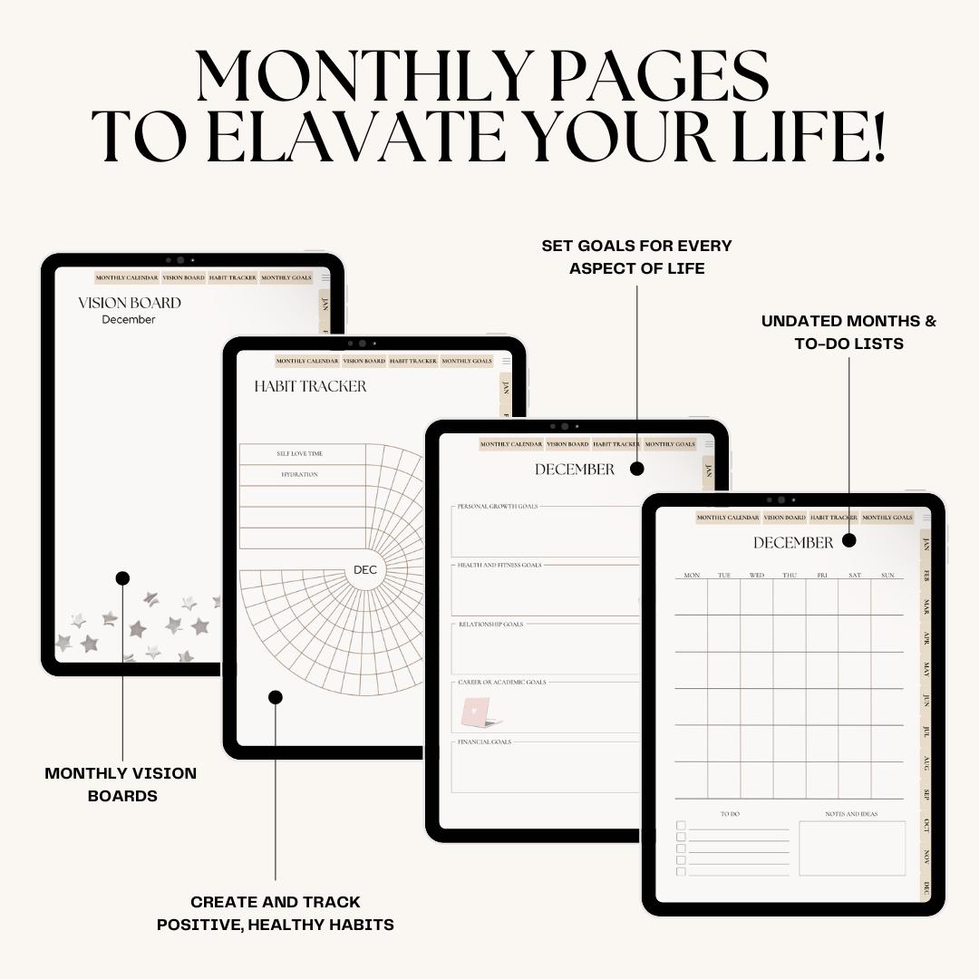 That Girl Planner 2025 2026, Planner Canva Template, Digital Planner ...