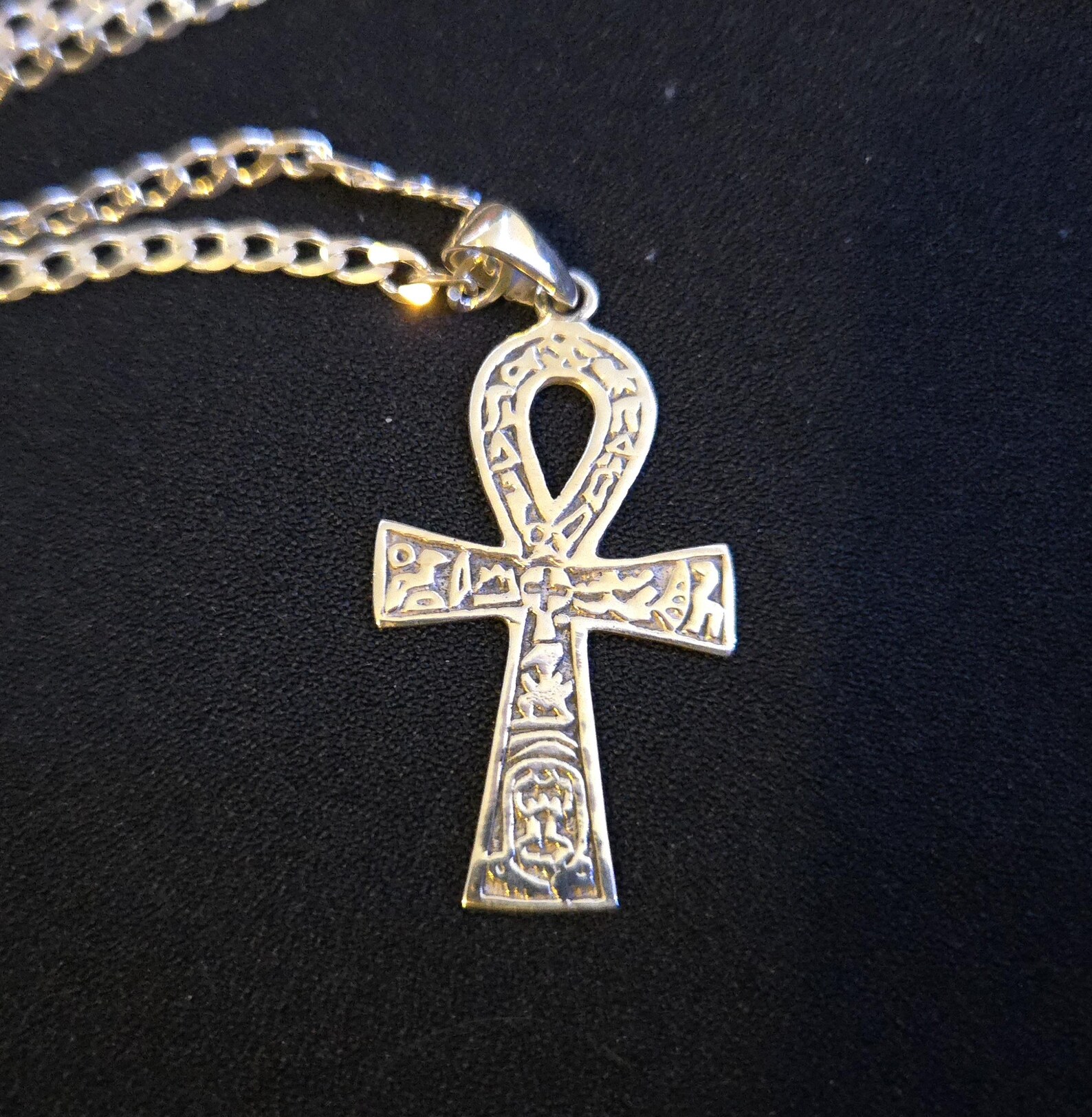 Sterling Silver Ankh Necklace - Etsy
