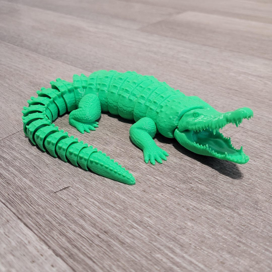 3D Printed Articulated Crocodile - Etsy