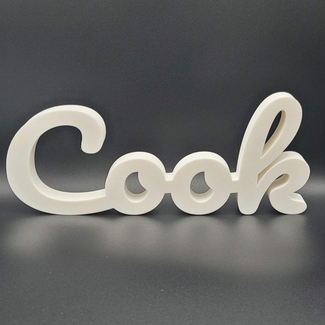 Freestanding Cook Sign for Modern Kitchen Decor, Minimalist Pantry ...