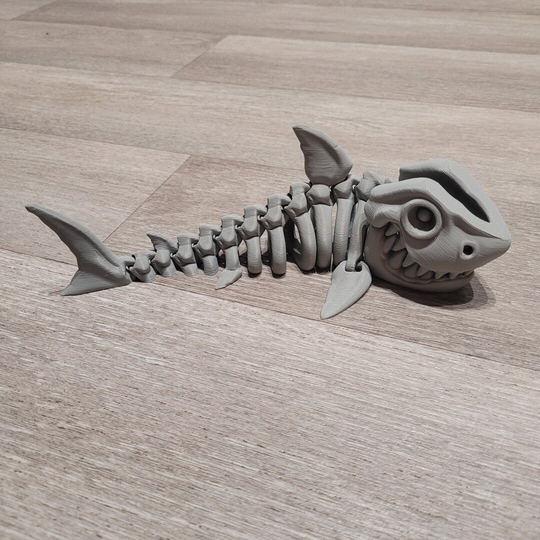 Articulated Skeleton Shark Toy 3D Printed - Etsy