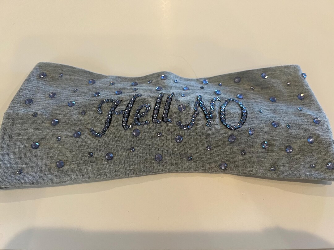 Hell NO Bandanna Sparkling Bursts, Bling Headscarf, Women's Bandana ...