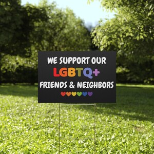 LGBTQ+ Support Yard Sign: Love is Love, Pride Decor - Etsy