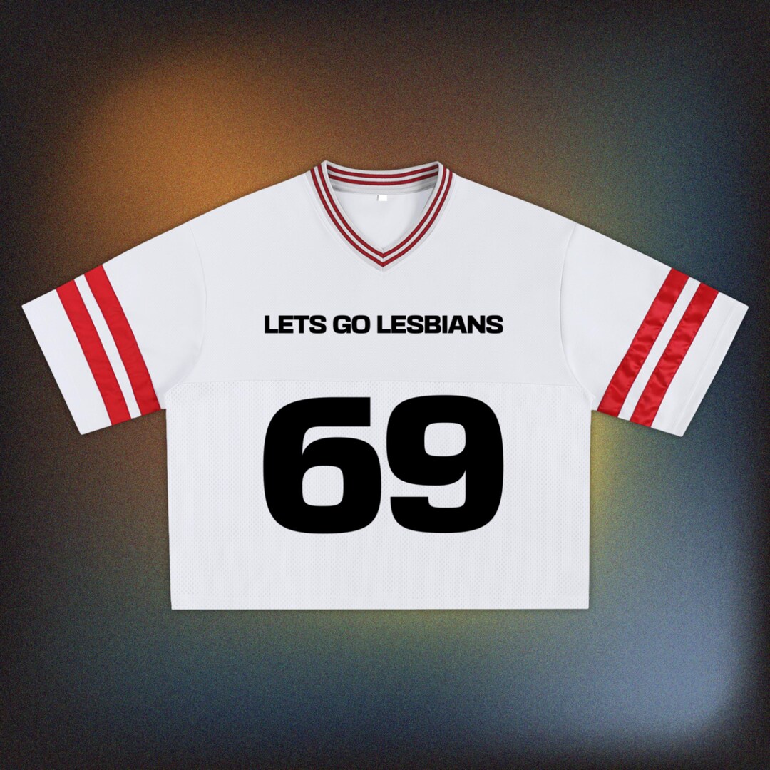 LETS GO LESBIANS Jersey Boxy Mesh Shirt | Wlw Streetwear, Lgbt Clothing ...
