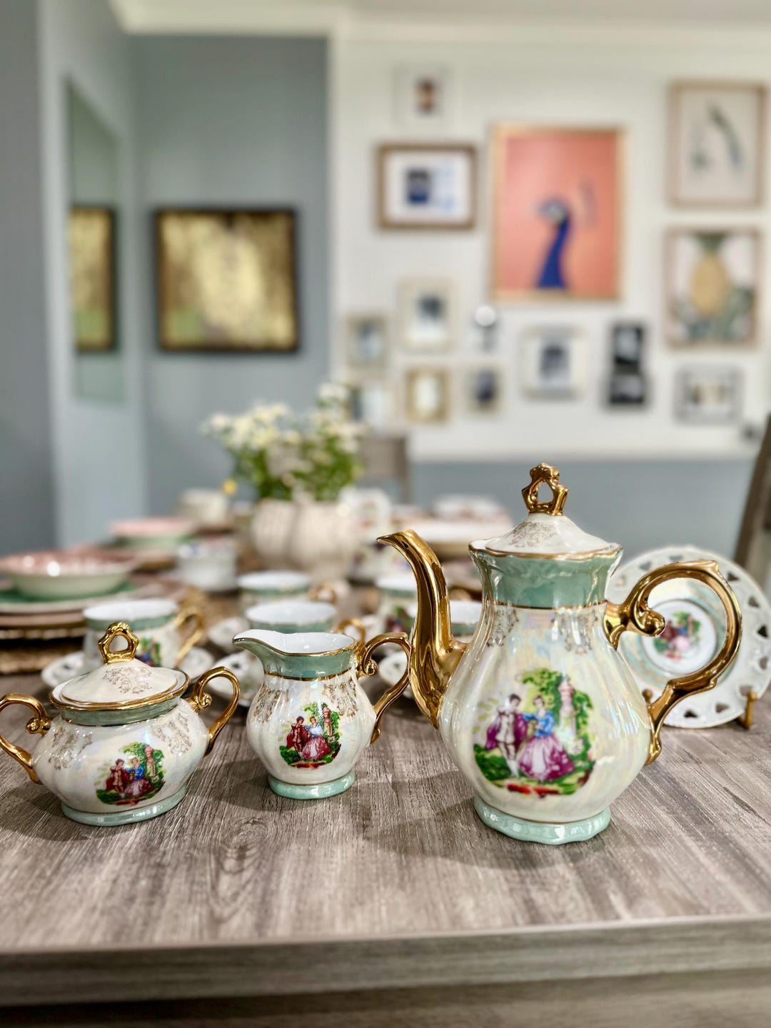 Vintage Imperial Japan Design China Mint Tea Set - Etsy