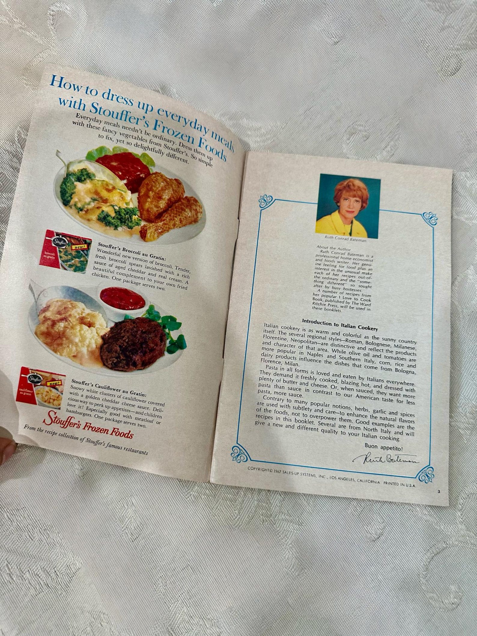 Italian Recipes Wonderful World of Cooking and Homemaking Vintage ...