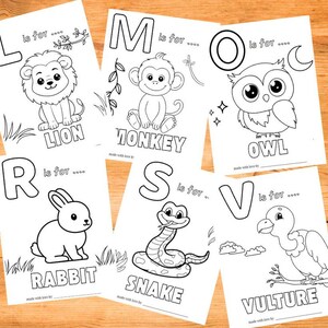 ABC Coloring Book, Digital Download, Educational Animal Alphabet ...