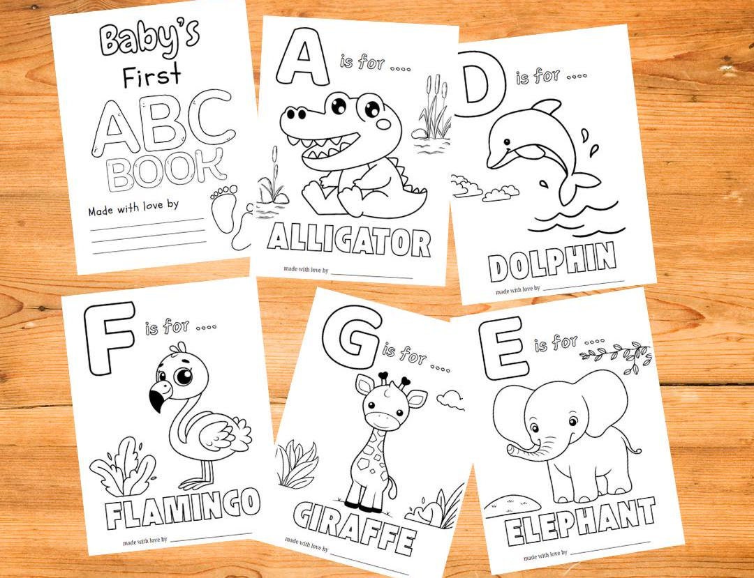 ABC Coloring Book, Digital Download, Educational Animal Alphabet ...
