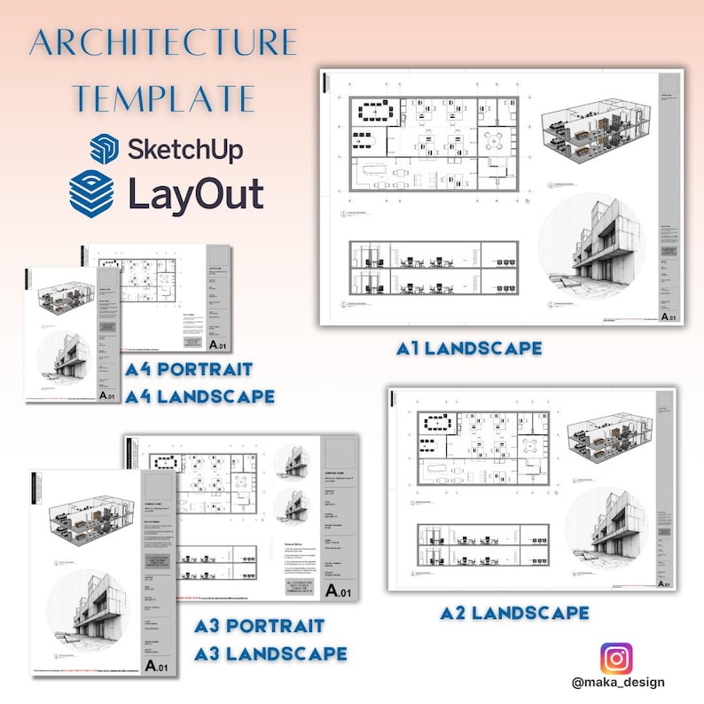 Sketchup Layout Template Title Block Auto Text Ready to Use - Etsy