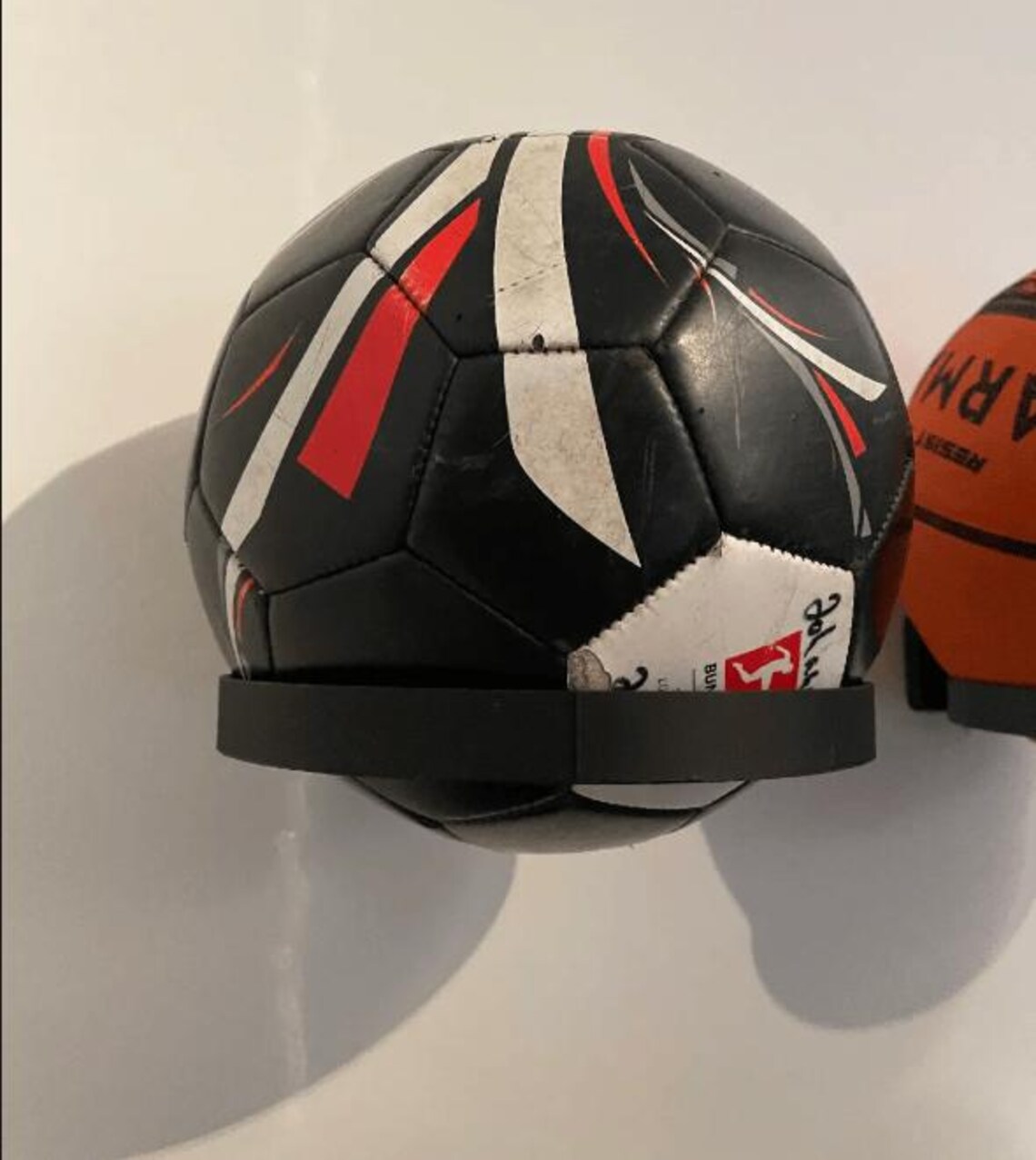 Football Wall Mount Display Rack – Ball Holder for Soccer, Basketball ...