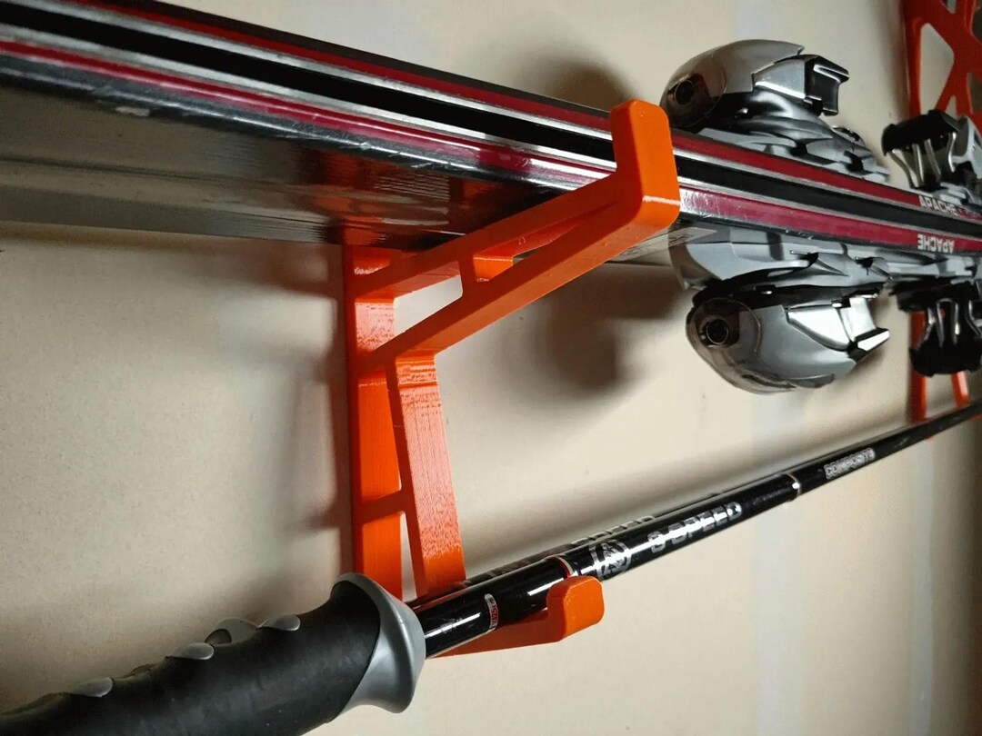 Ski Holder Wall Mount Ski & Pole Storage Hook Space-saving Organizer ...