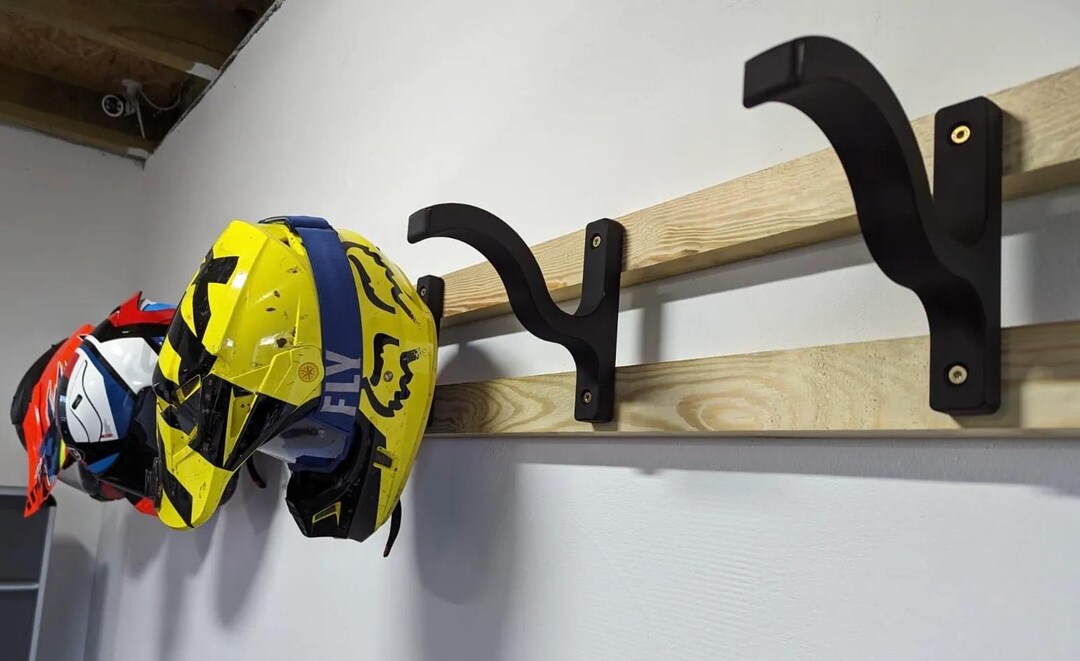 Pointy Motorcycle Helmet Hanger - Foam-friendly Wall Mount, Secure ...