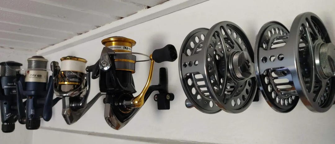 Fishing Reel Wall Mount, Compact Storage Holder for Displaying and ...