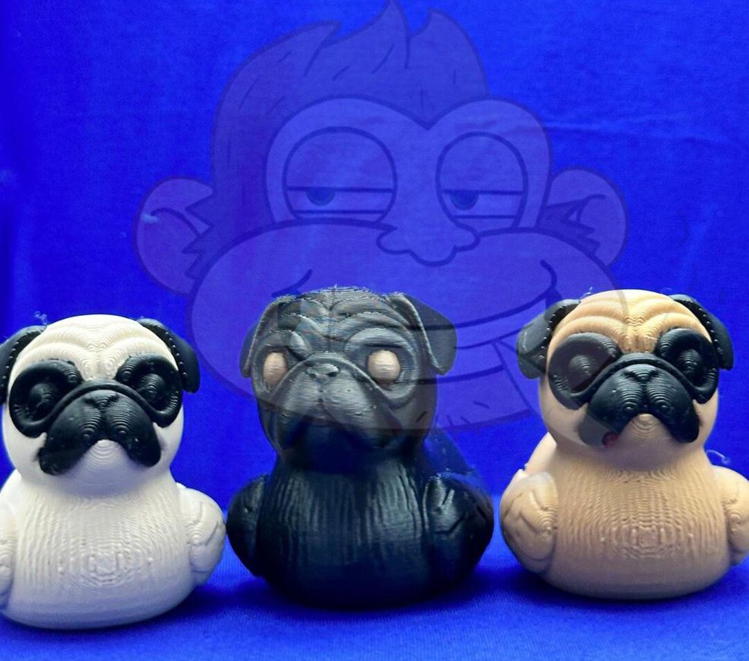 Pug Duck - Jeep Ducking Character for Collectors - PVC Free, Unisex ...