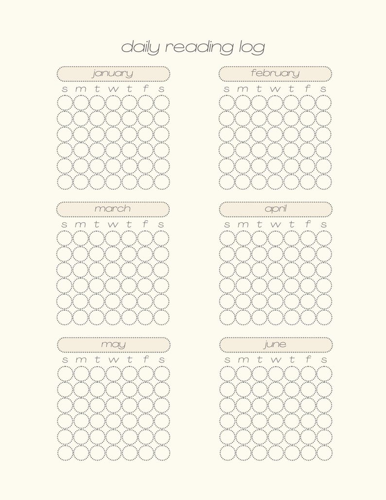 Reading Journal - Instant Download and Print Template - Etsy