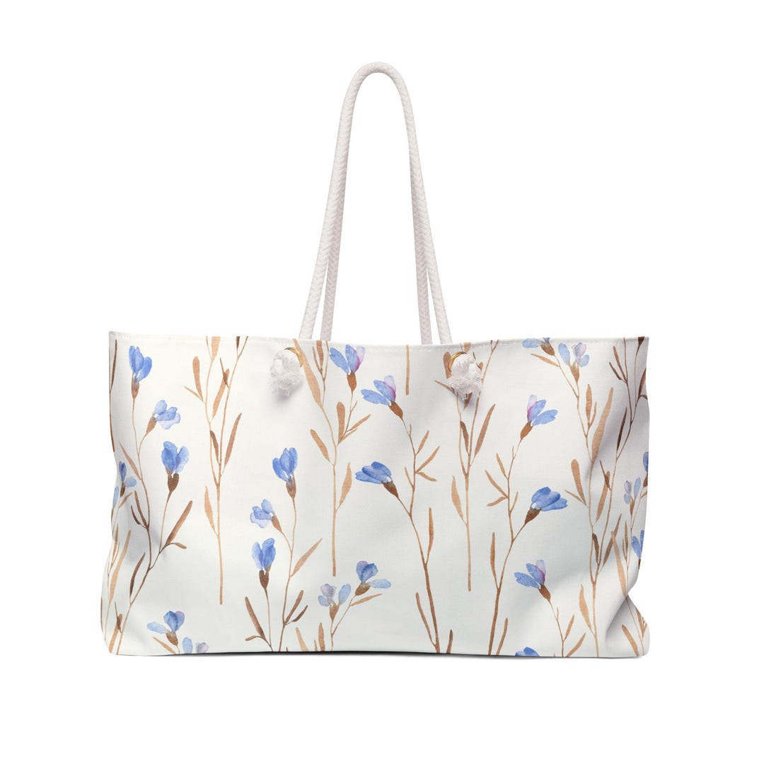 Dainty Floral Weekender Bag, Travel Tote, Overnight Bag, Women's ...