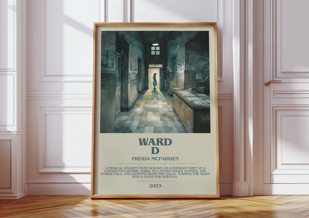 Ward D by Freida Mcfadden | Book Poster | Literary Art Gift for Book ...