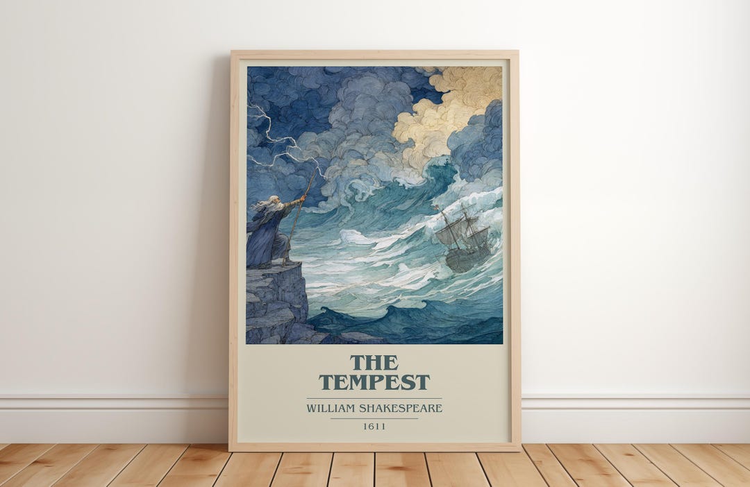 The Tempest by William Shakespeare Modern Minimalist Poster, Classic ...